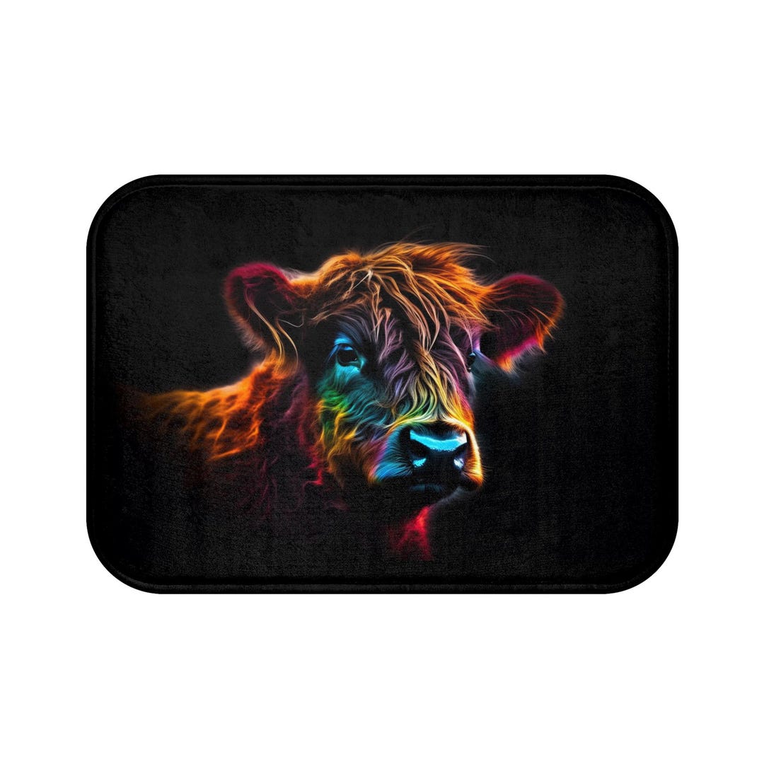 Highland Fluffy Cow Bath Mat - Etsy