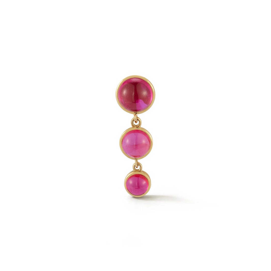 Ruby Dangle Floating Belly Ring in 14k Gold - Etsy