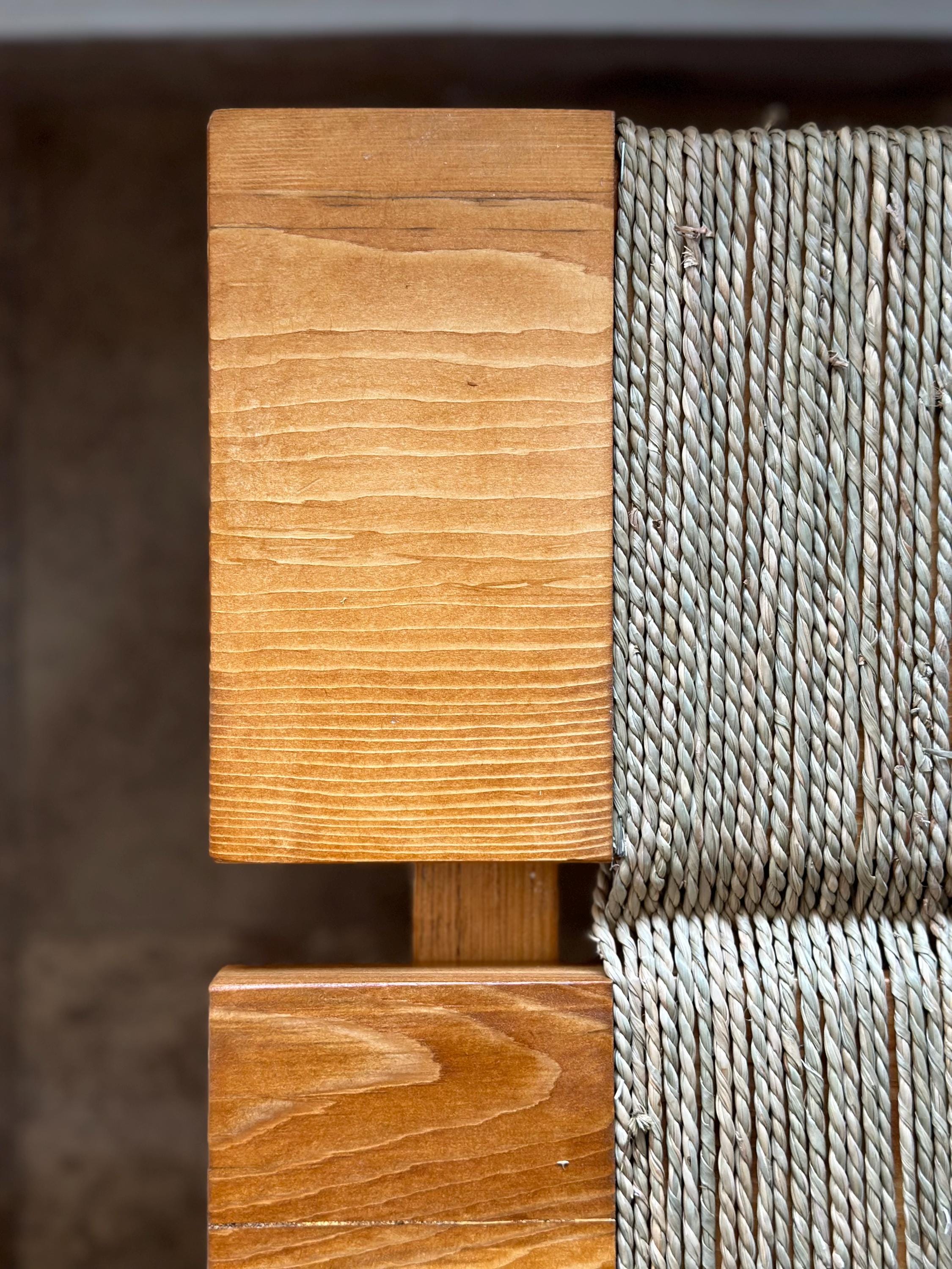 Natural Wooden Bench | Wicker Bench |sustainable Seagrass Woven ...