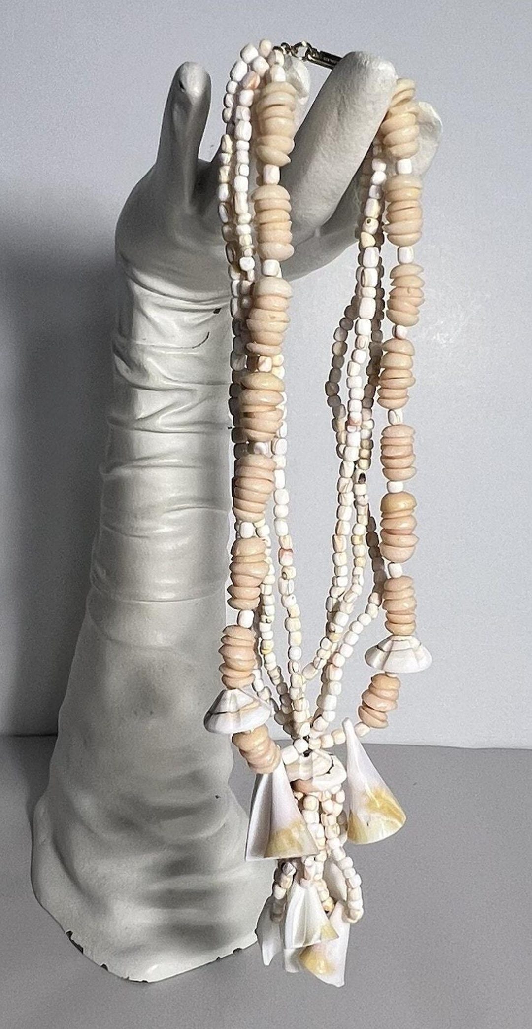 Vintage 1970s Puka and Conch Tip Shell Carol Dauplaise Beach Wedding - Etsy