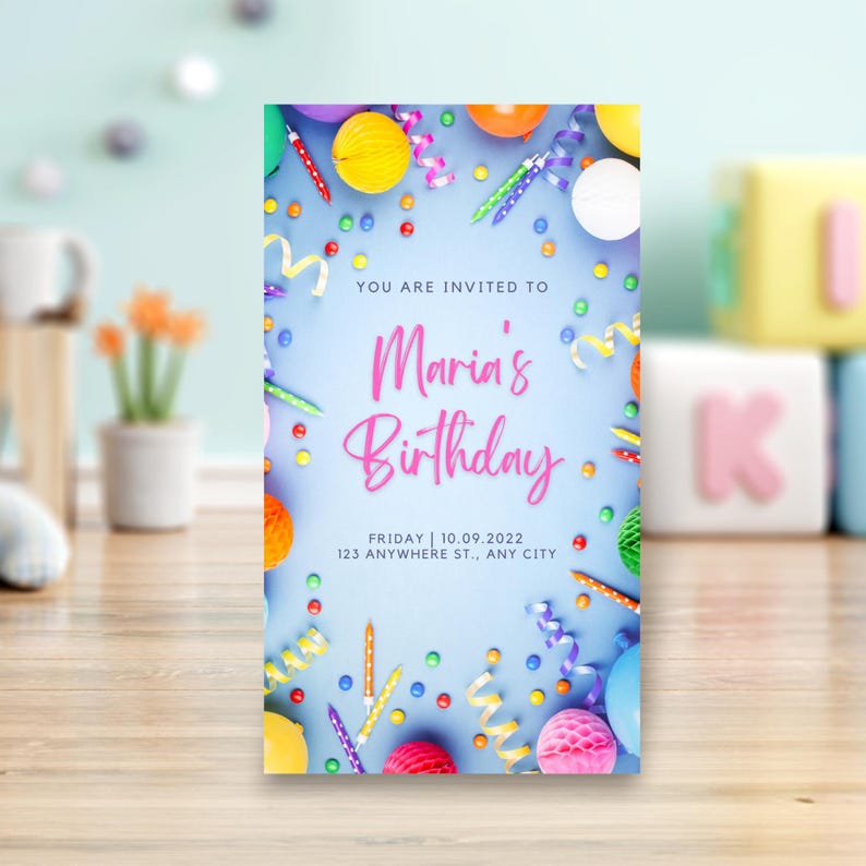 Editable Invitation Template, Custom Party Invitation, Wedding ...