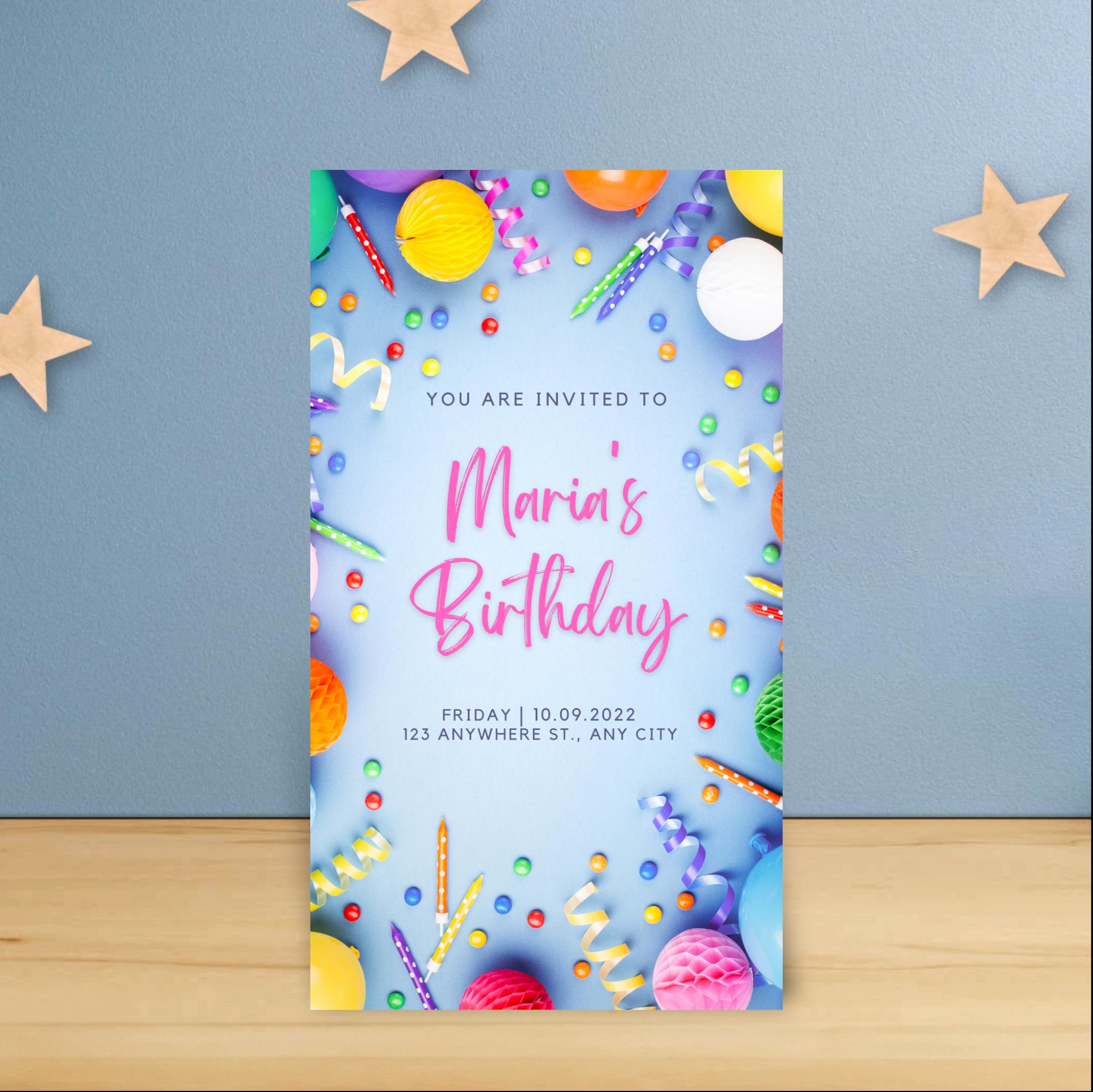 Editable Invitation Template, Custom Party Invitation, Wedding ...