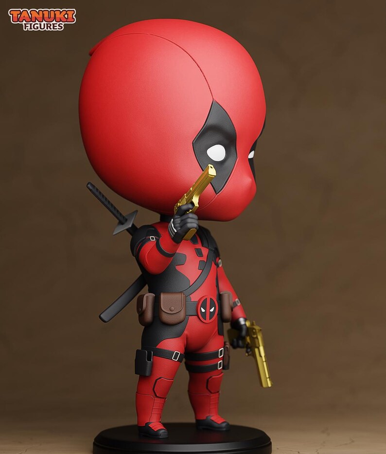Chibi Deadpool Stl File For 3d Printing Cute Antihero 3d Model Marvel Character Figurine Stl