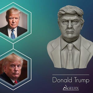 Trump Bust Stl File - Etsy