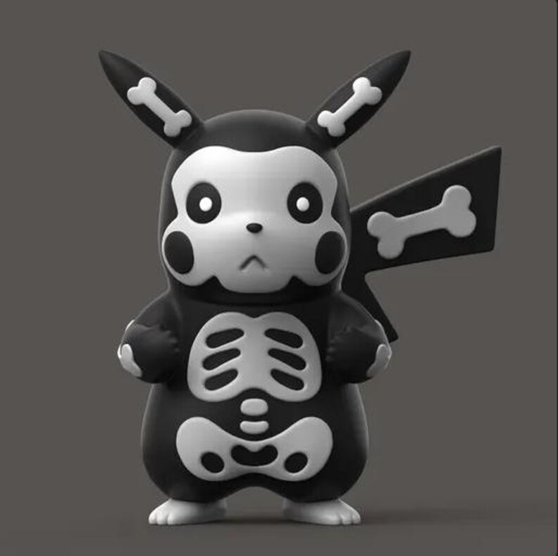 Halloween Pikachu STL File for 3D Printing, Spooky Pikachu Digital ...