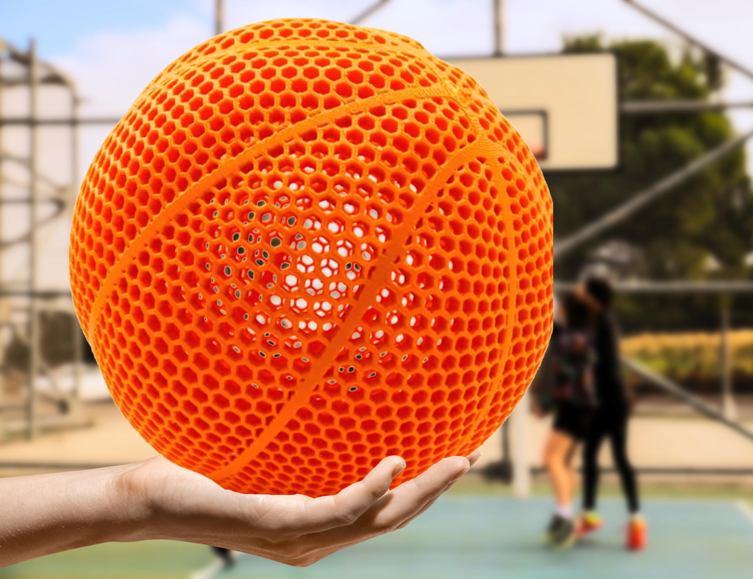 Airless Basketball, 3D Printed Basketball Display, Sports Ball Decor ...