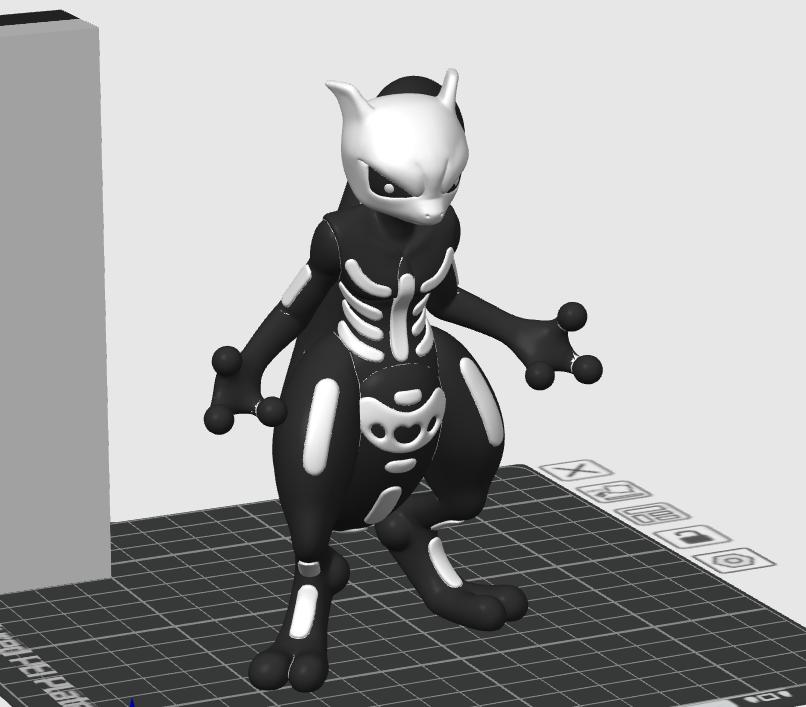 Halloween Mewtwo STL File for 3D Printing, Spooky Mewtwo Digital ...