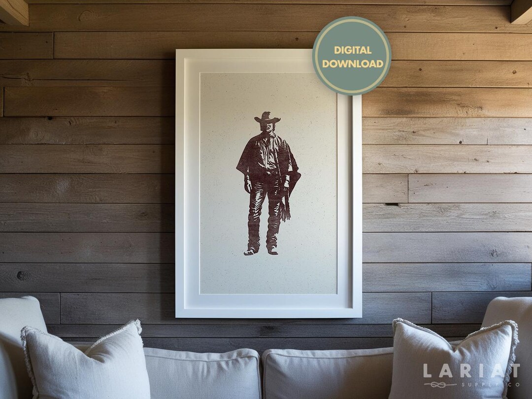 Vintage Style Cowboy Poster Download, Distressed Cowboy Print, Cowboy ...