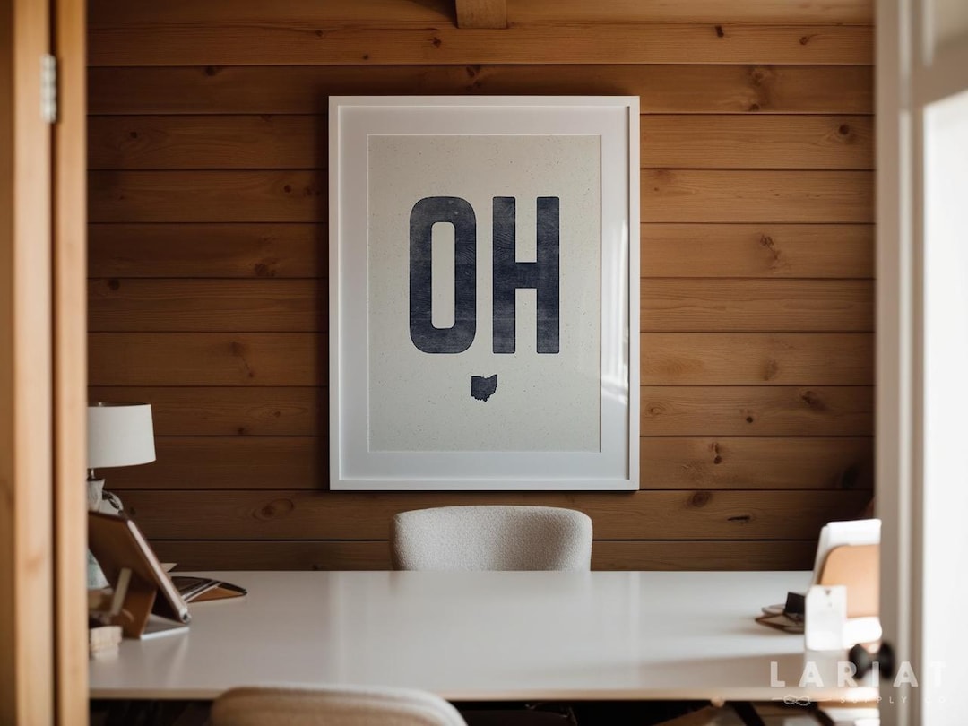 Ohio State Poster Print, Vintage Style OH State Print, Ohio ...