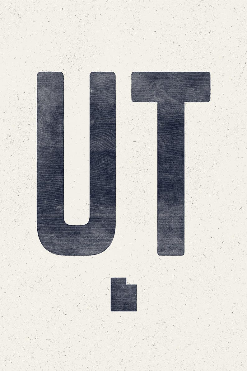 Utah Poster Print, Vintage Style Woodcut Decor, Navy UT Print, State ...