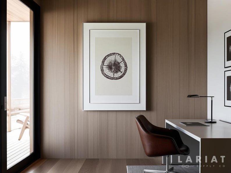 Tree Cross-section Poster, Tree Trunk Print, Nature Print, Minimalist ...