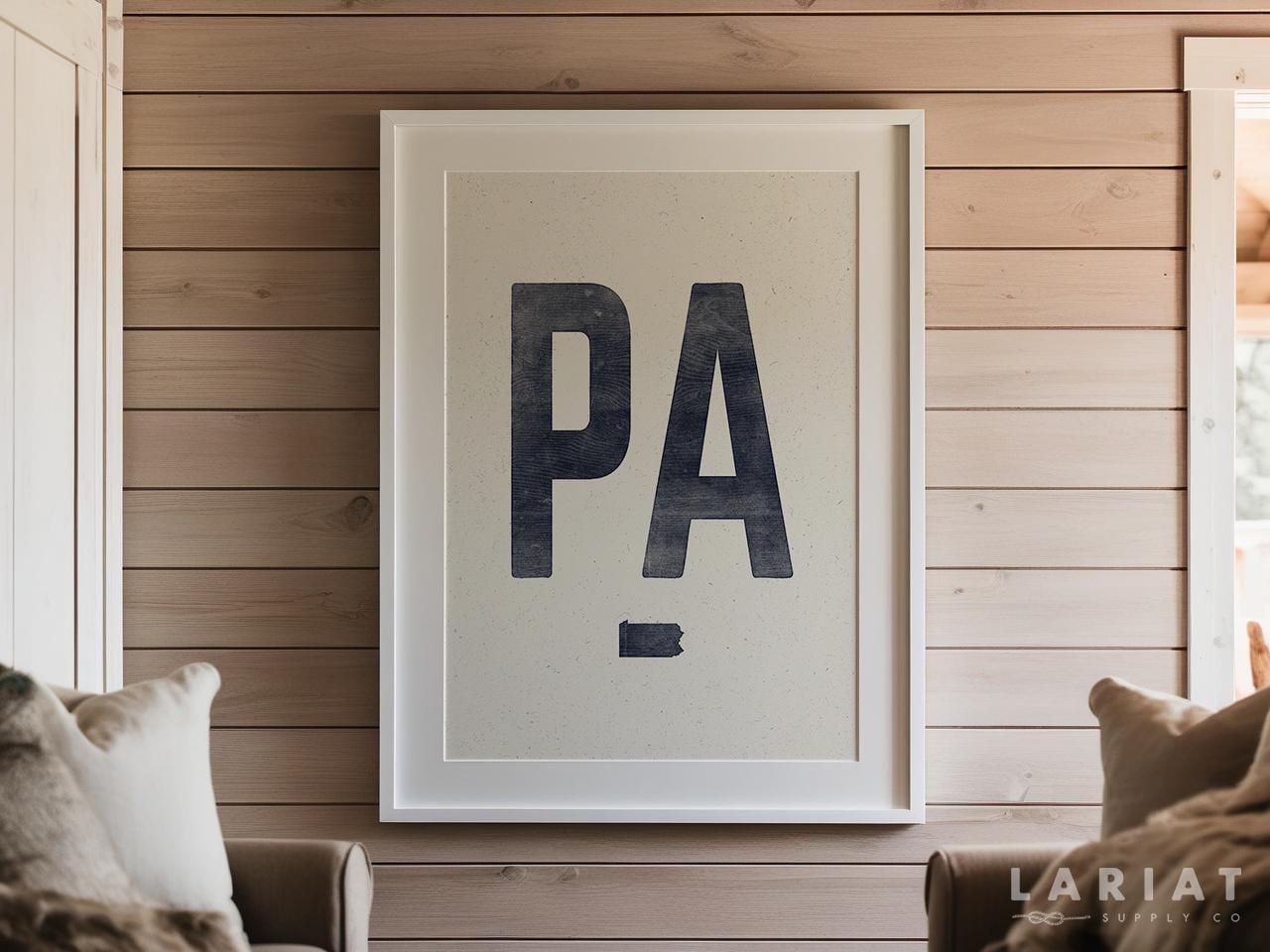 Pennsylvania State Poster Print, Vintage Style PA State Print ...