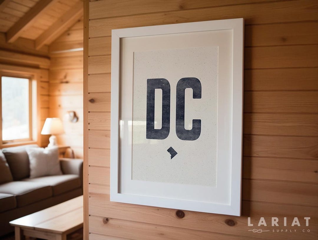 Washington DC Poster Print, D.C. District Poster, Vintage Style Wall ...