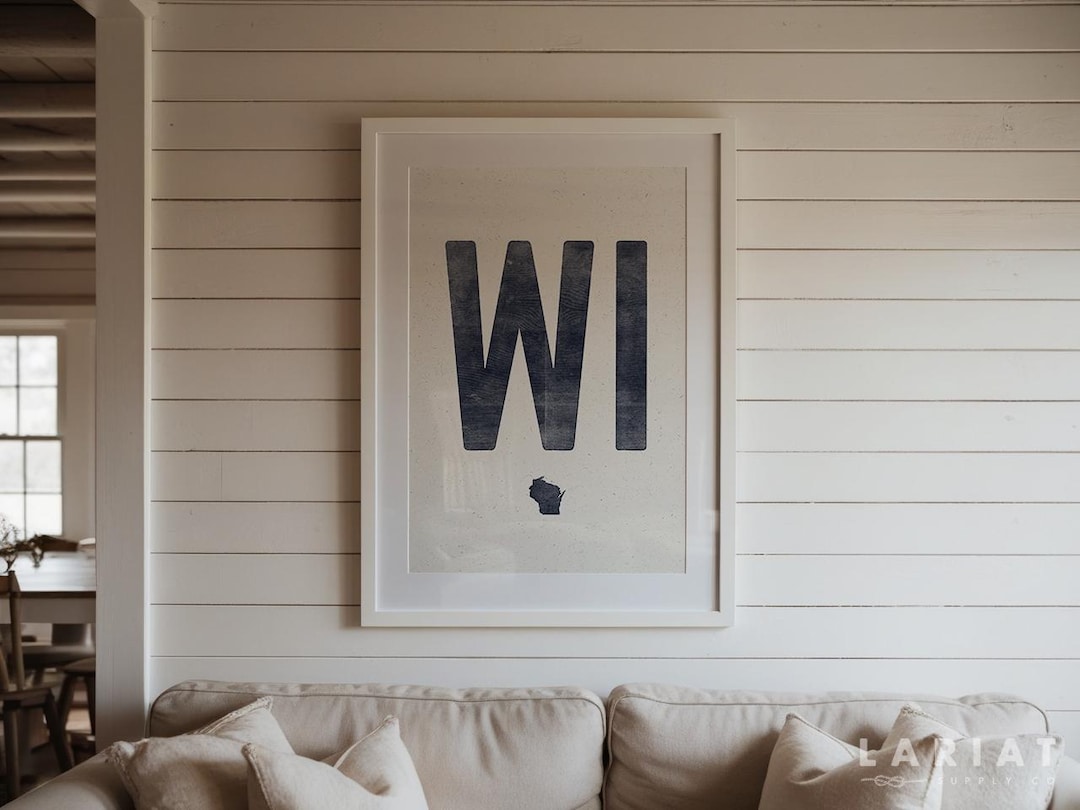 Wisconsin State Poster Print, WI State Poster, Vintage Style Wall Art ...