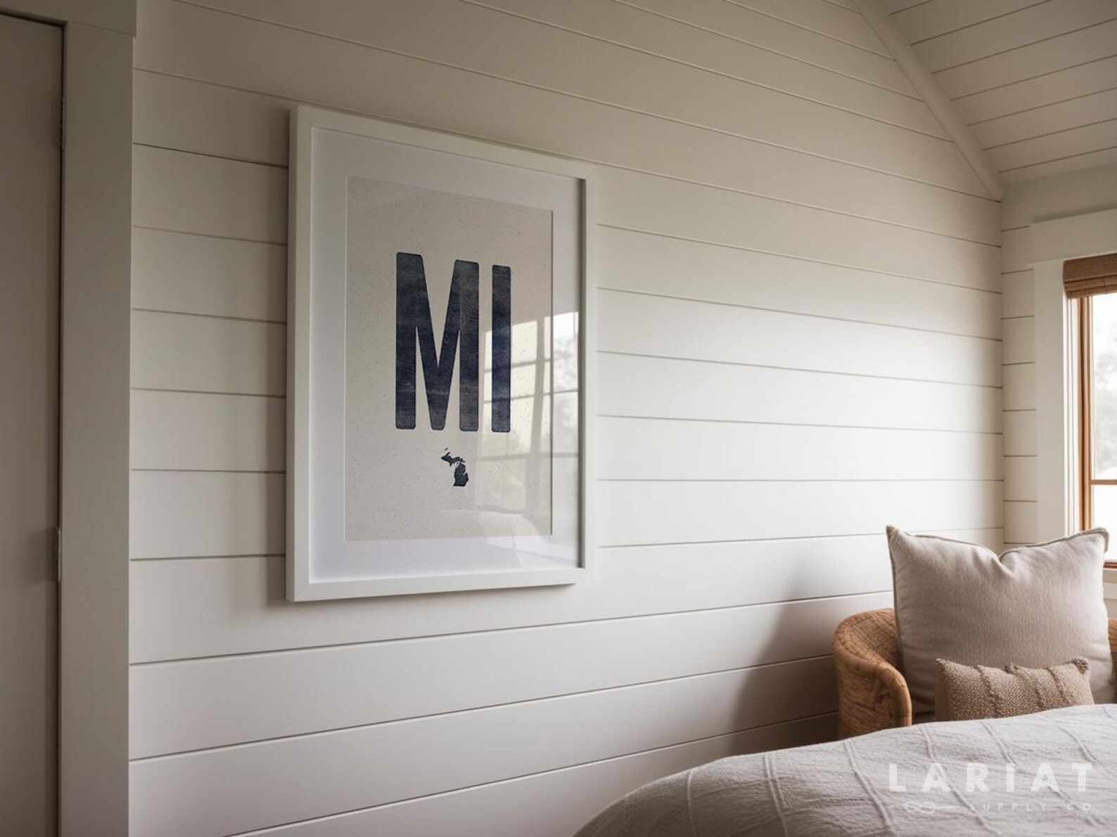 Michigan State Poster Download, MI Abbreviation Wall Art, Woodcut ...