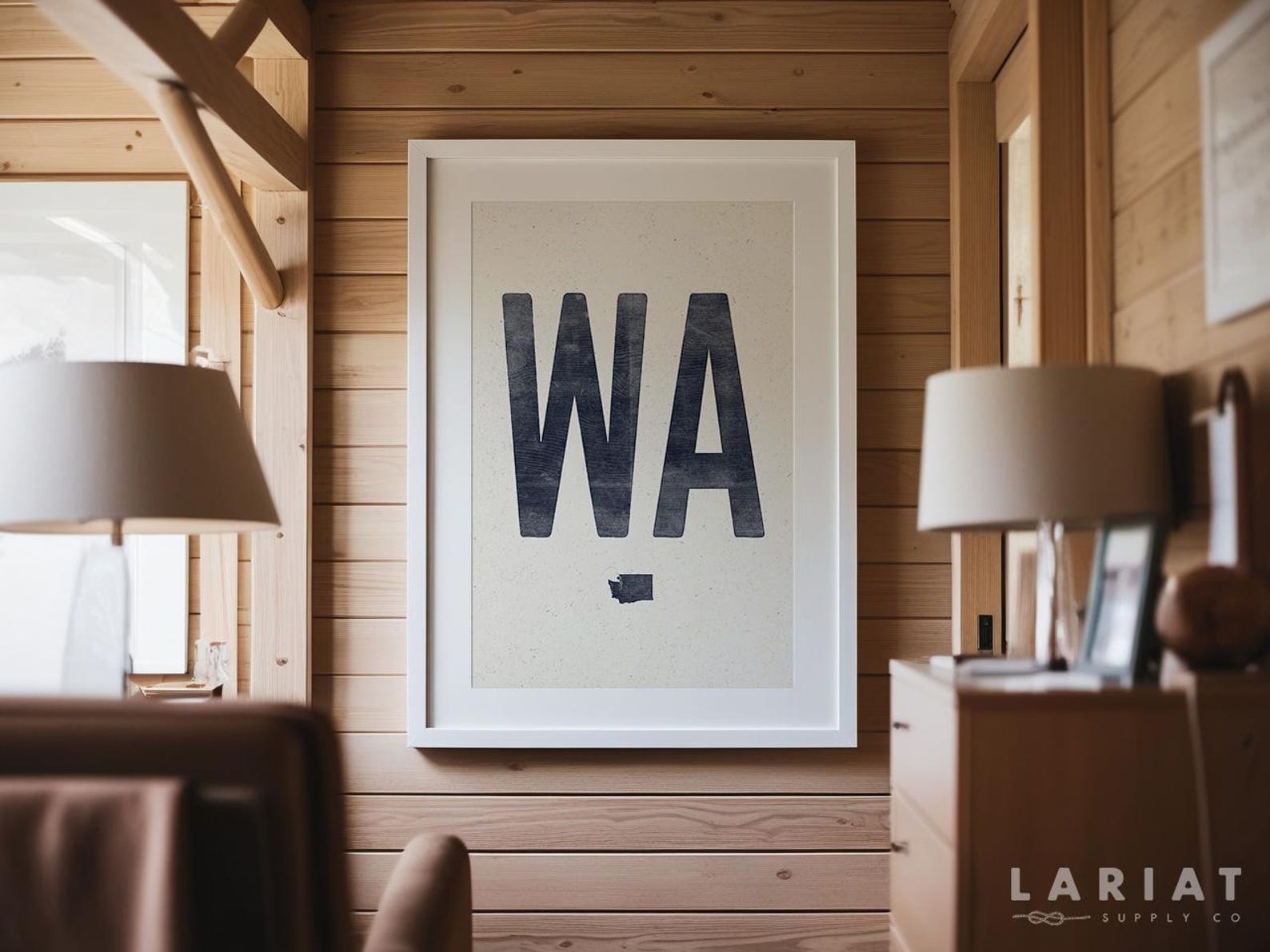Washington State Poster Print, WA Abbreviation Print, Washington ...