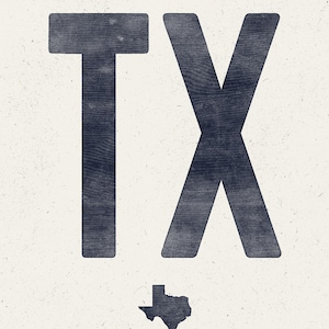 Texas Poster Print, Vintage Style Woodcut Wall Art, Navy TX Print ...