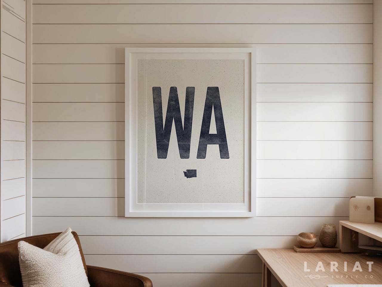 Washington State Poster Print, WA Abbreviation Print, Washington ...