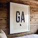 Georgia State Print, Georgia Abbreviation Poster, Woodcut Wall Art ...