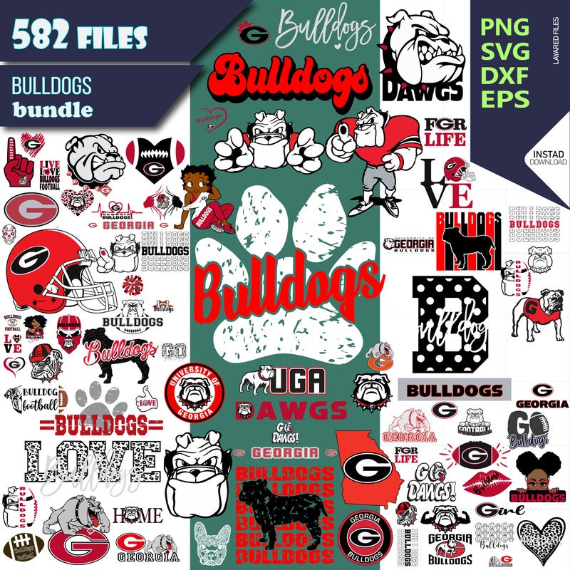 Georgia Bulldogs Svg - Etsy