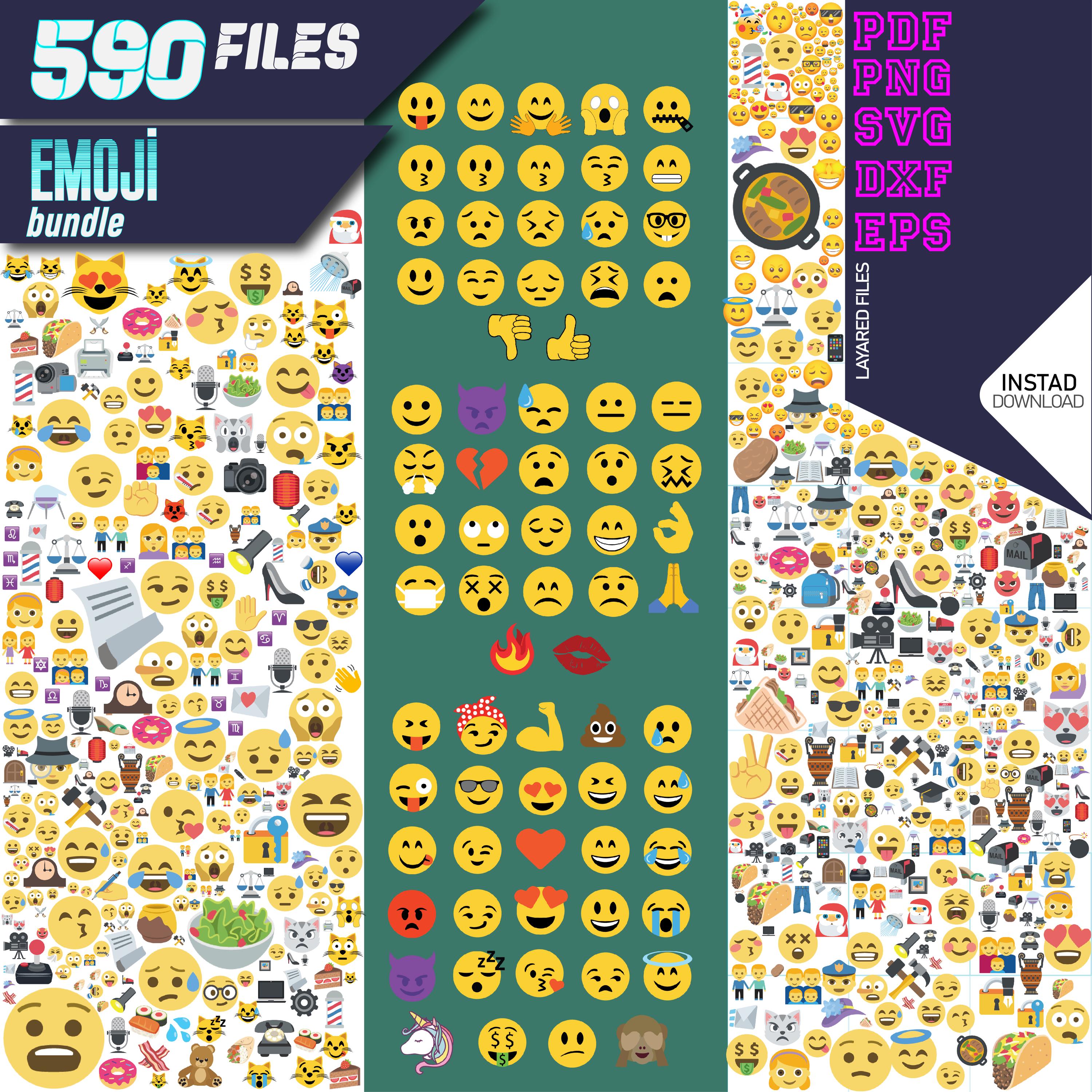 Emoji SVG Png , Mega Bundle Emoji SVG, Emoji Clipart , Emoji Stickers ...