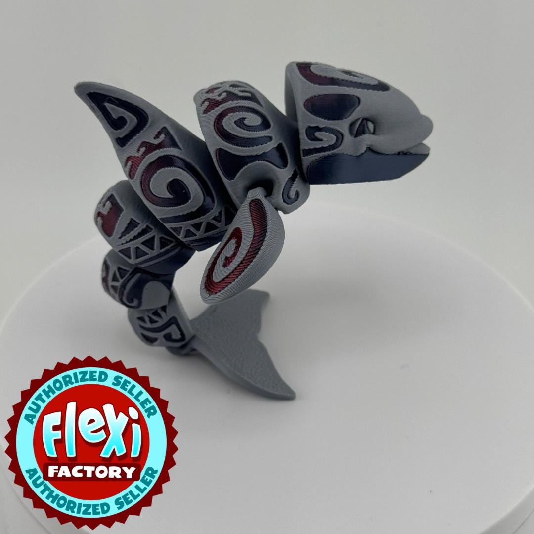 Unique Tattooed Orca Whale Figurine, Iridescent Tribal Art, Shelf Decor ...