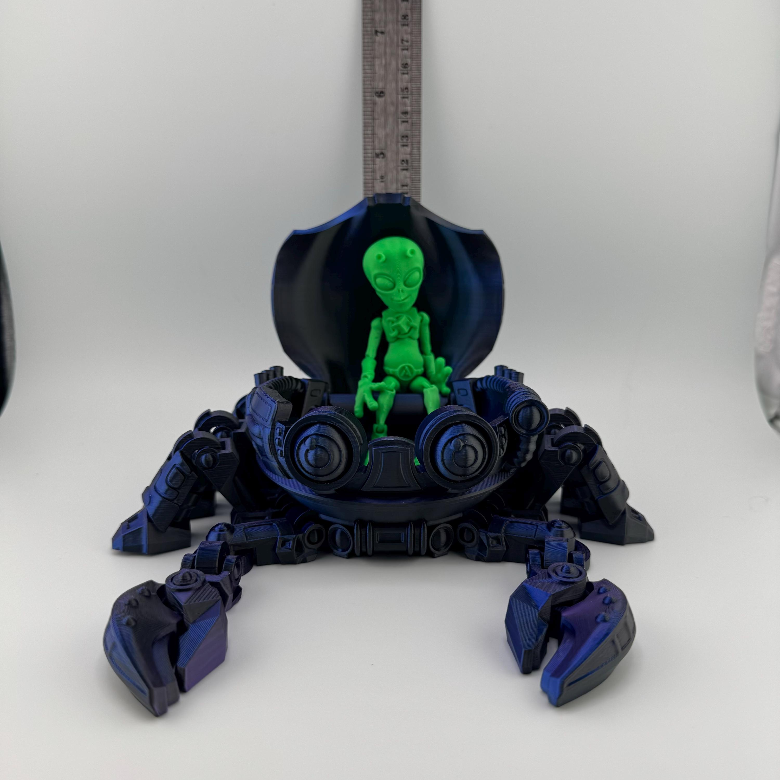 Large 8 Robot Crab Storage Box With Alien Figurine Inside - Etsy