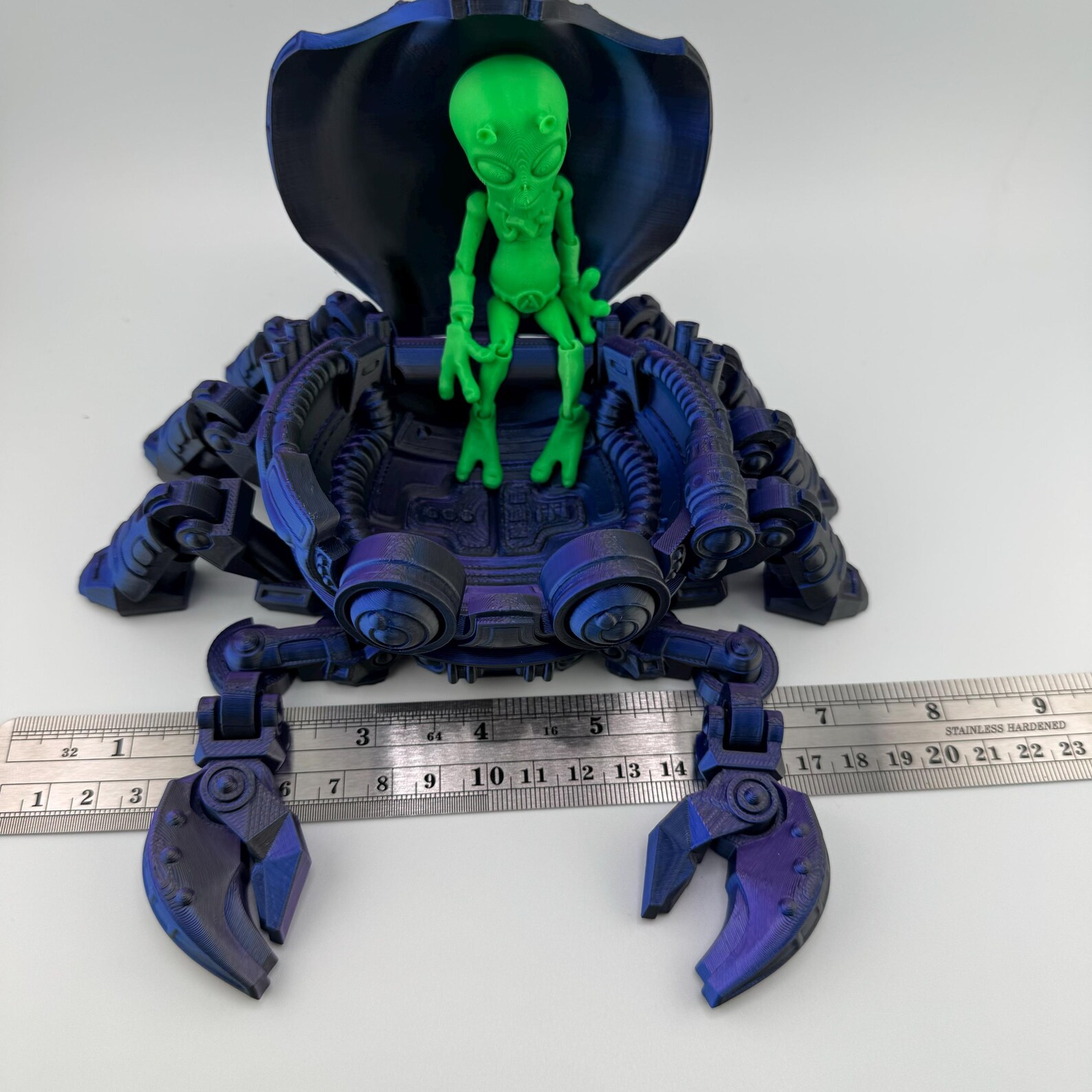 Large 8 Robot Crab Storage Box With Alien Figurine Inside - Etsy