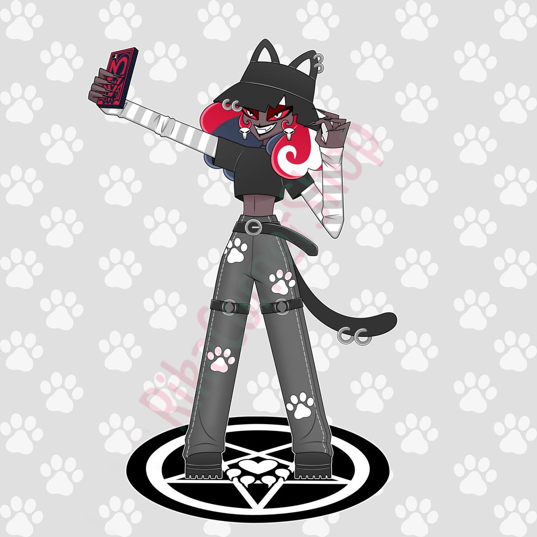 IN STOCK Velvette Hazbin Hotel Acrylic Standee | Bad Kitty - Etsy