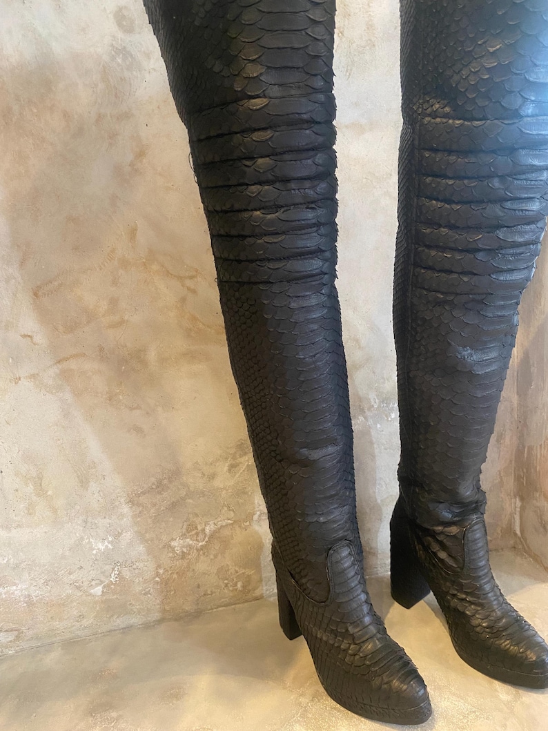 High Python Boots, Luxury Boots, Over Knee Boots, Snakeskin Boots ...