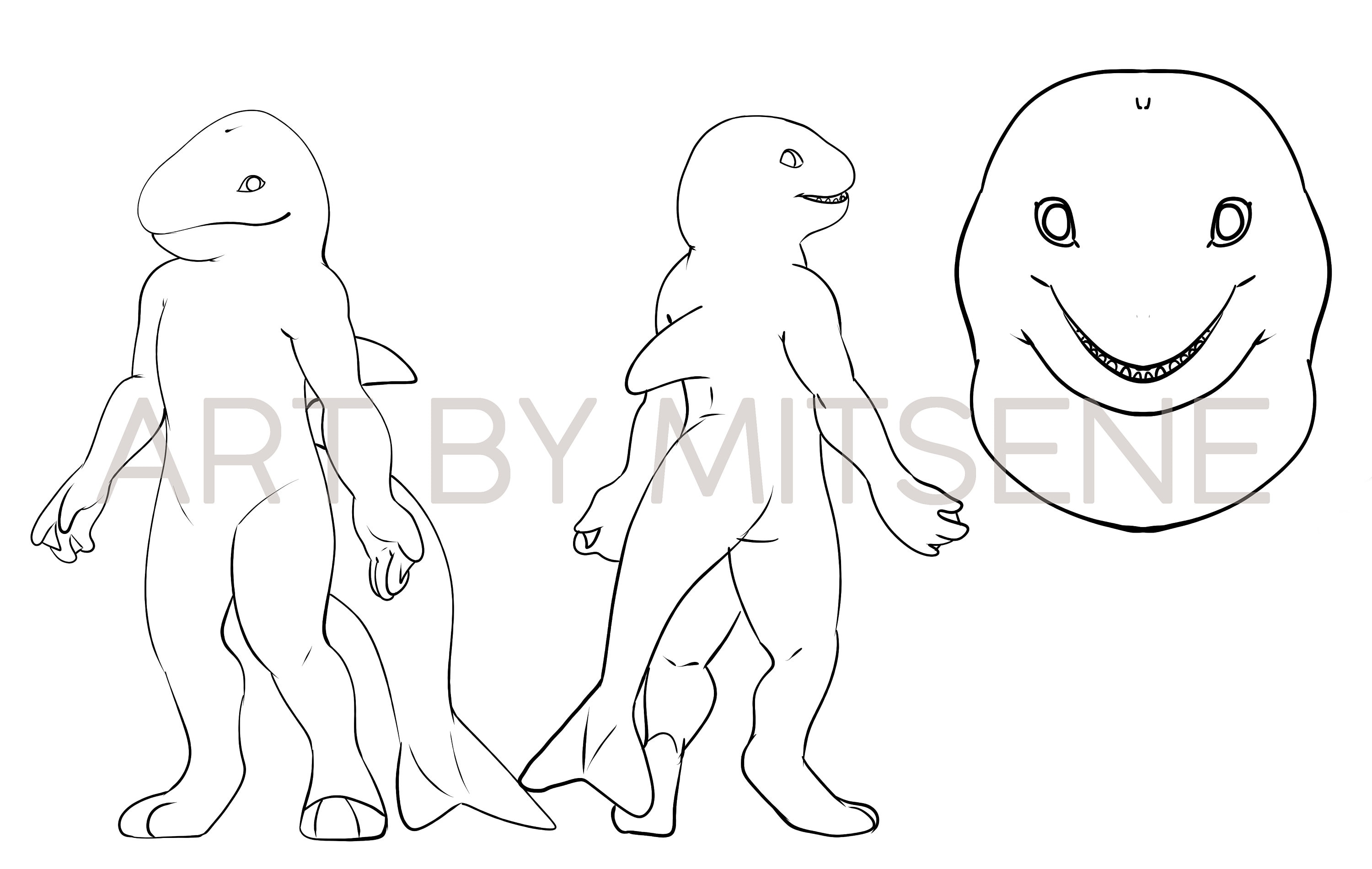Fursona Ref Sheet Base Download - Male Orca Anthro Lineart - Killer ...