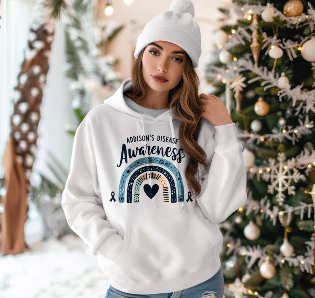 Addison's Disease Awareness Hoodie: Unisex Rainbow Sweatshirt - Etsy