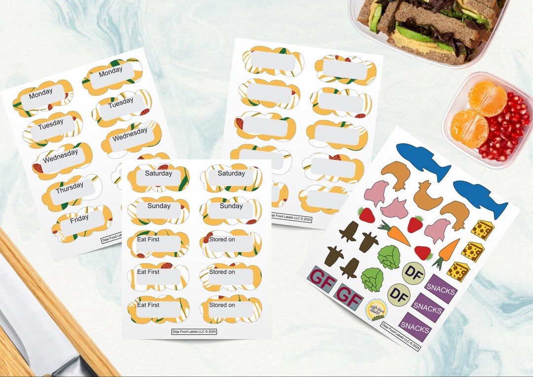 Reusable Food Container Labels - Etsy
