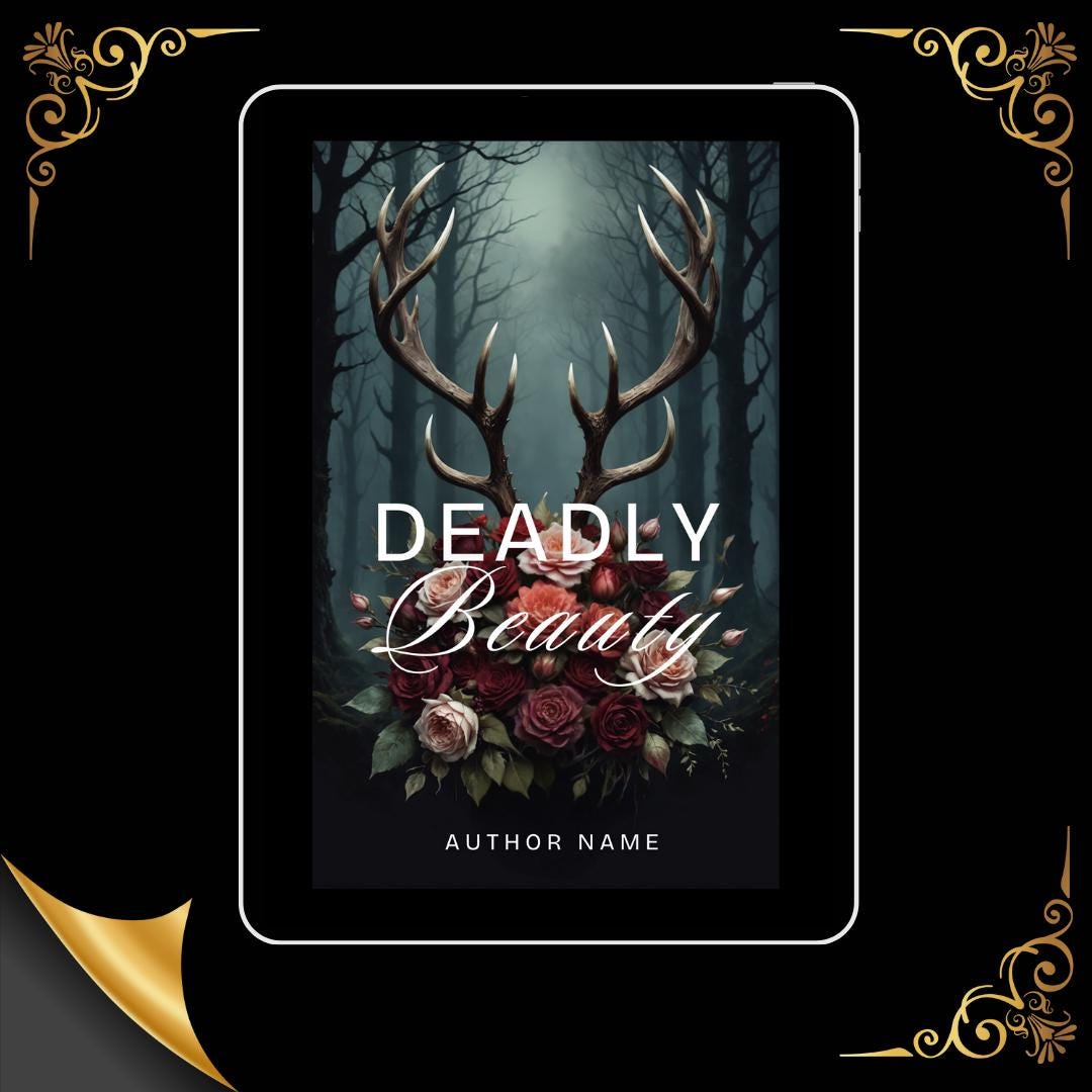 Pre-made Dark Romance Book Cover Design, Dark Fantasy Ebook Cover, Book ...