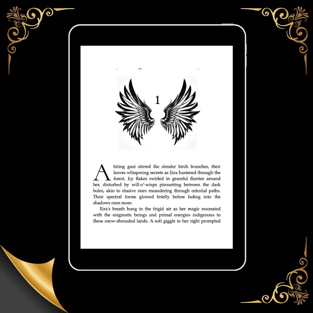 Angel Wings Chapter Headers | Elegant Canva Editable Book Graphics ...