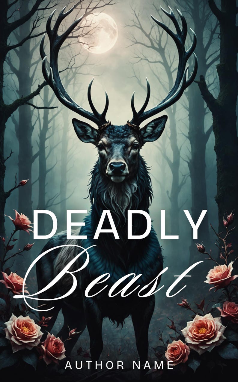 Pre-made Dark Romance Book Cover Design, Dark Fantasy Ebook Cover, Book ...