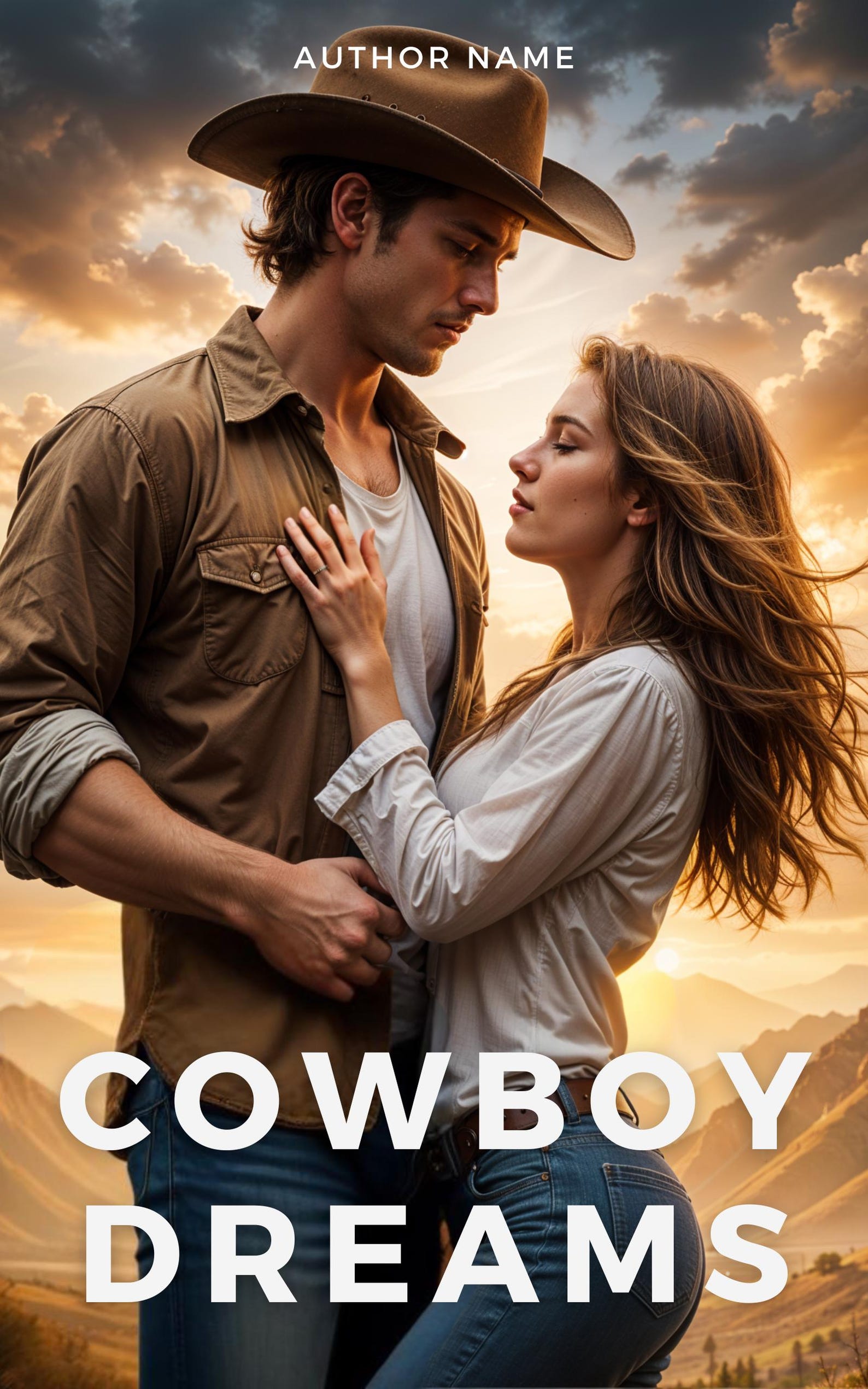 Pre-made Cowboy Romance Book Cover Design, Romance Ebook Cover, Book ...
