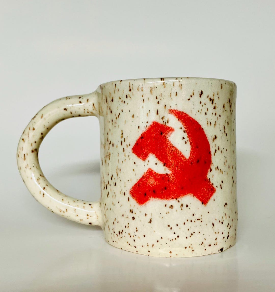 Hammer and Sickle Ceramic Stoneware Handmade Slab Coffee Tea Mug ...