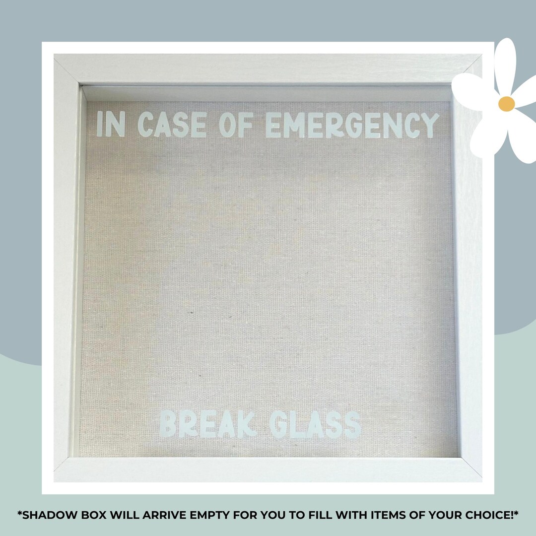 Customizable "in Case of Emergency" Shadow Box | Unique Display Gift - Etsy