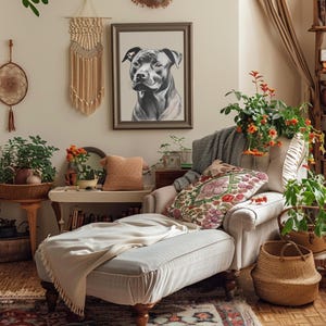 Bold Staffordshire Bull Terrier Canvas Art, Dog Wall Canvas Art, Pet ...