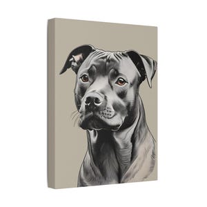 Staffordshire Bull Terrier Canvas Art: Bold Dog Portrait - Etsy