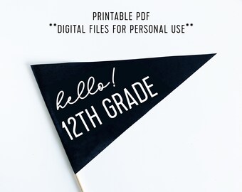 First Day 12th Grade - Etsy