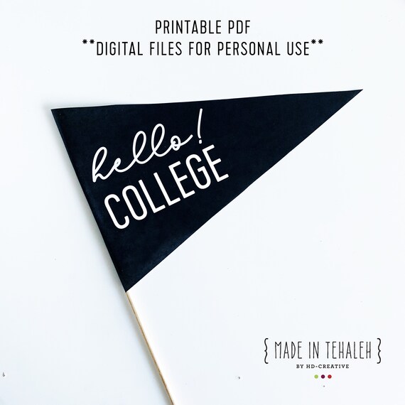 Printable College Pennants