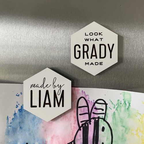 Look What I Made Refrigerator Magnets Set of 5 Custom Kids - Etsy