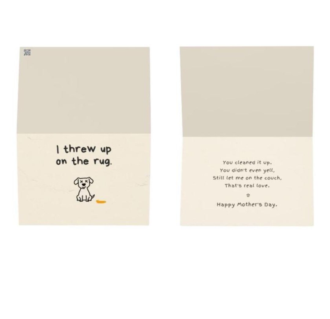 Funny Dog Mother's Day Card, From Dog, Pet Mom Greeting - Etsy