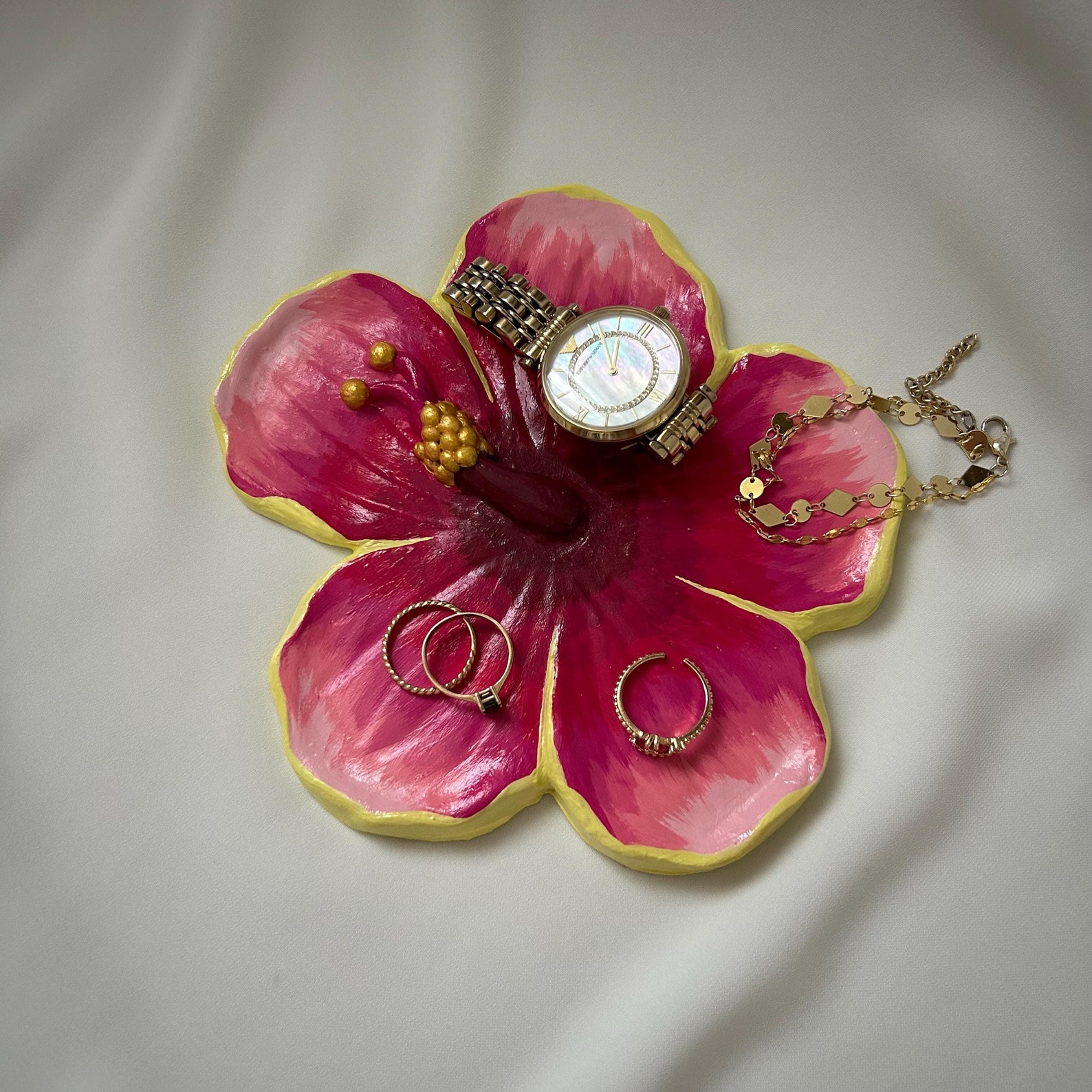 Pink Flower-shaped Ceramic Plate - Elegant & Charming Tableware for ...
