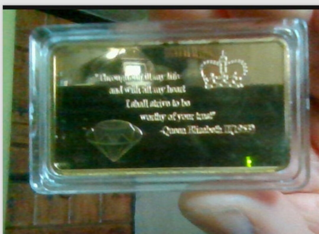 Queen Elizabeth Diamond Jubilee Gold Plated Bar - Etsy