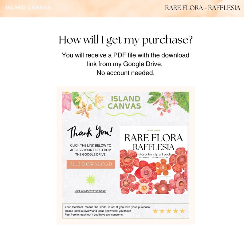 Watercolor Rafflesia Flowers Clip Art Pack | Hand-painted Floral ...