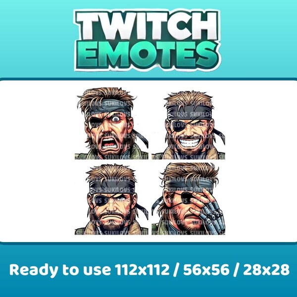 Metal Gear Solid Twitch Emotes - Etsy