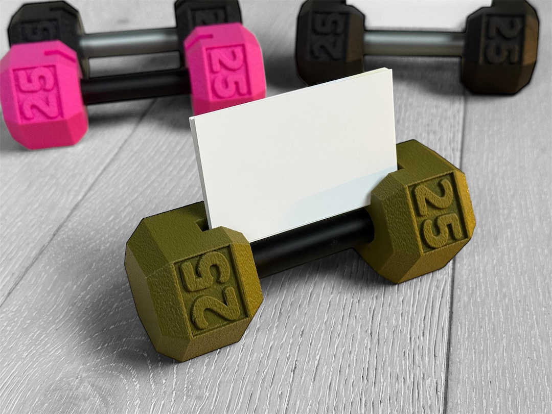 Dumbbell Business Card Holder | Personal Trainer Gift | Gym Gift ...